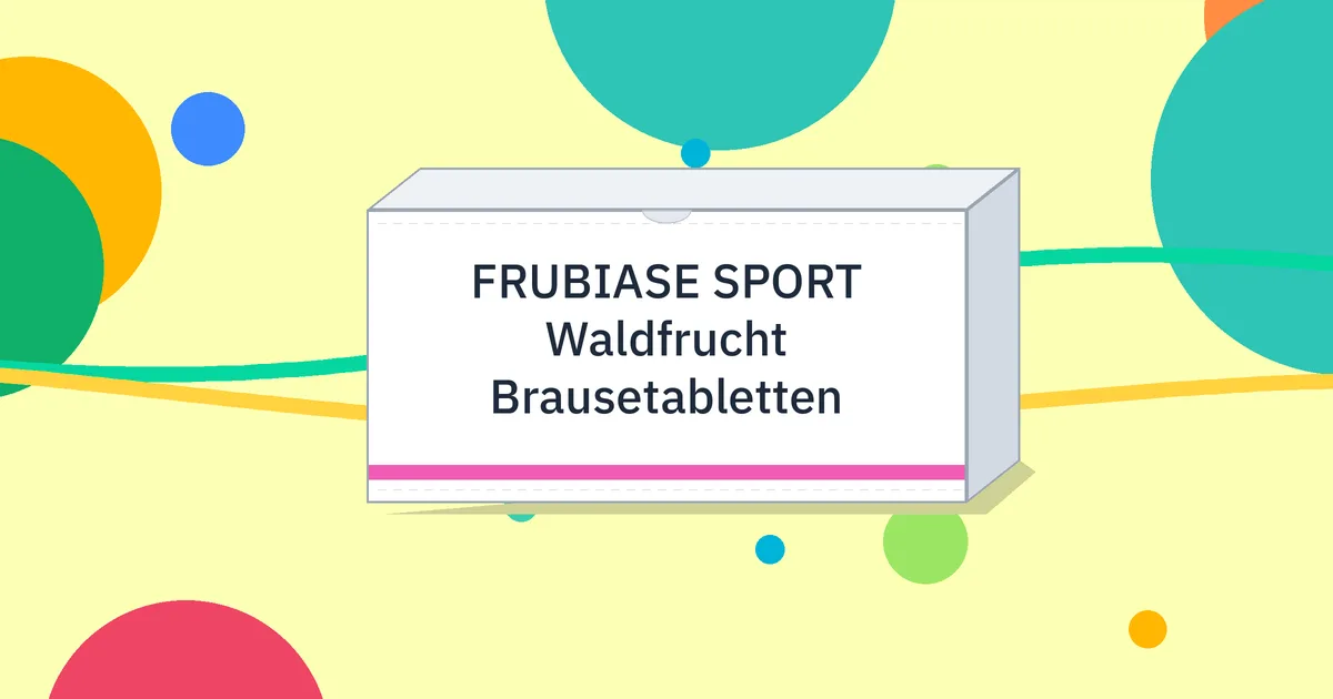 Symbolbild: Packung mit der Aufschrift FRUBIASE SPORT Waldfrucht Brausetabletten (PZN 07678722) – Verfügbarkeit und Bezug in Apotheken in Frankfurt am Main
