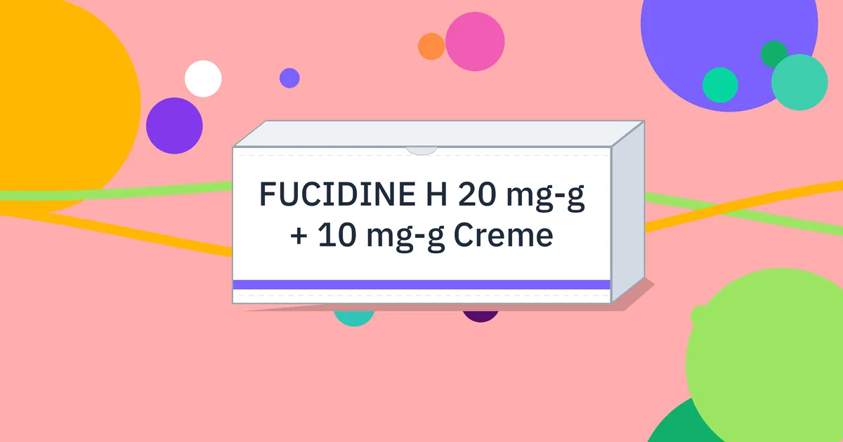 Symbolbild: Packung mit der Aufschrift FUCIDINE H 20 mg-g + 10 mg-g Creme (PZN 06698556) – Verfügbarkeit und Bezug in Apotheken in Frankfurt am Main