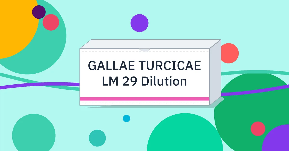 Symbolbild: Packung mit der Aufschrift GALLAE TURCICAE LM 29 Dilution (PZN 13498266) – Verfügbarkeit und Bezug in Apotheken in Frankfurt am Main