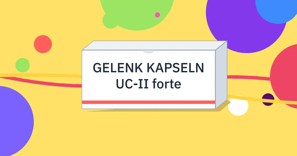 Symbolbild: Packung mit der Aufschrift GELENK KAPSELN UC-II forte (PZN 16863973) – Verfügbarkeit und Bezug in Apotheken in Frankfurt am Main