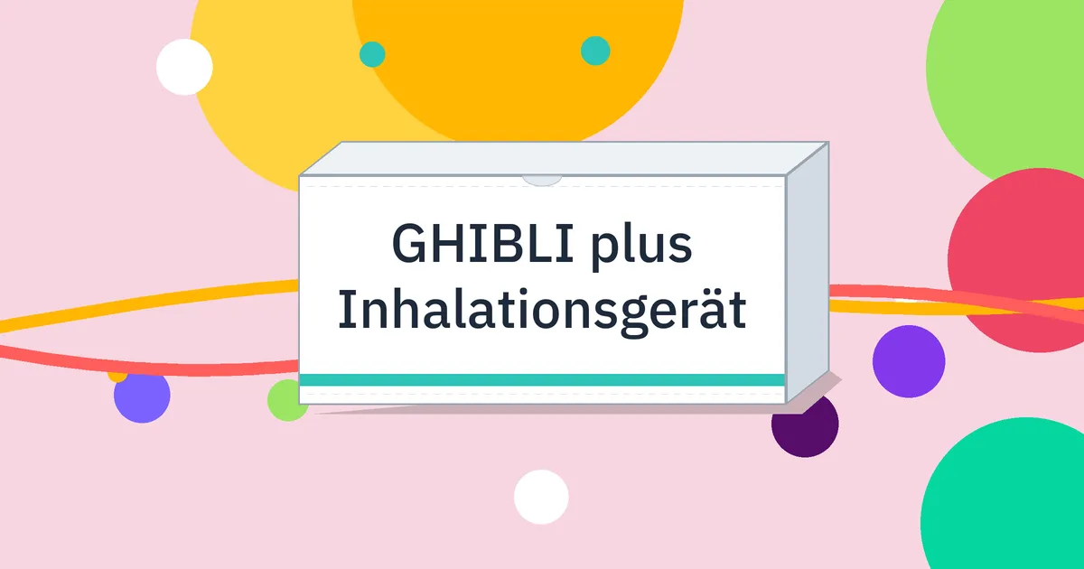 Symbolbild: Packung mit der Aufschrift GHIBLI plus Inhalationsgerät (PZN 11309605) – Verfügbarkeit und Bezug in Apotheken in Frankfurt am Main