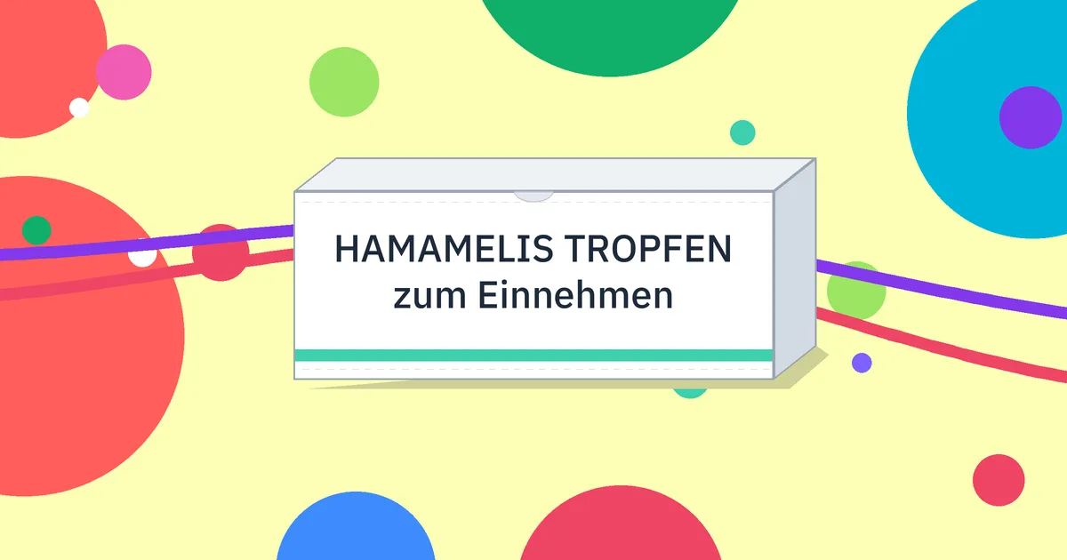 Symbolbild: Packung mit der Aufschrift HAMAMELIS TROPFEN zum Einnehmen (PZN 11366460) – Verfügbarkeit und Bezug in Apotheken in Frankfurt am Main