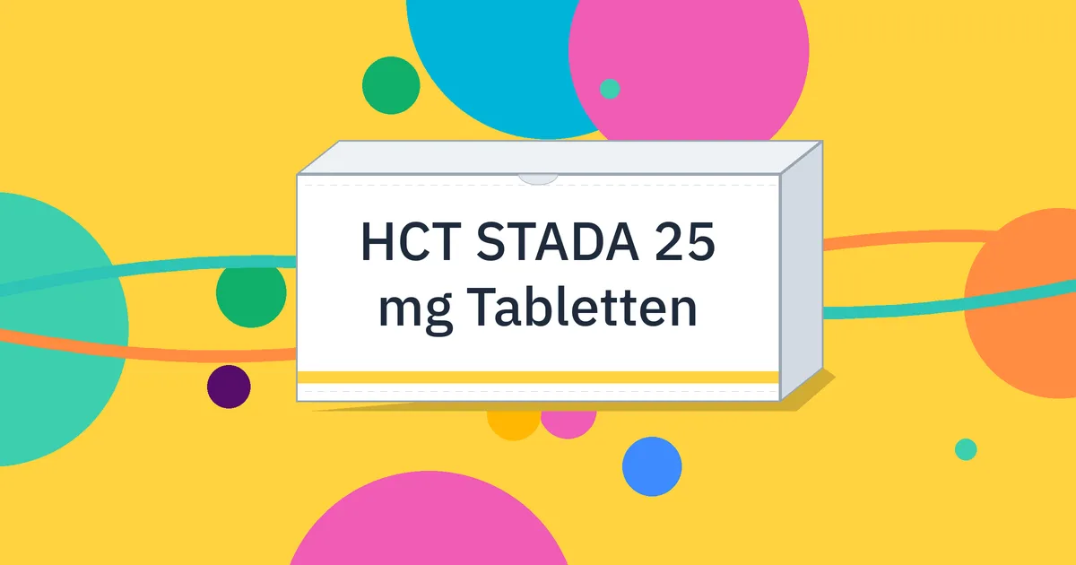 Symbolbild: Packung mit der Aufschrift HCT STADA 25 mg Tabletten (PZN 05919920) – Verfügbarkeit und Bezug in Apotheken in Frankfurt am Main