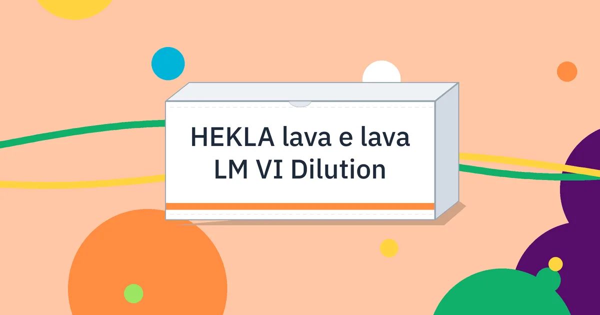 Symbolbild: Packung mit der Aufschrift HEKLA lava e lava LM VI Dilution (PZN 11111889) – Verfügbarkeit und Bezug in Apotheken in Frankfurt am Main
