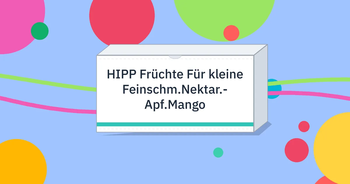 Symbolbild: Packung mit der Aufschrift HIPP Früchte Für kleine Feinschm.Nektar.-Apf.Mango (PZN 13656340) – Verfügbarkeit und Bezug in Apotheken in Frankfurt am Main