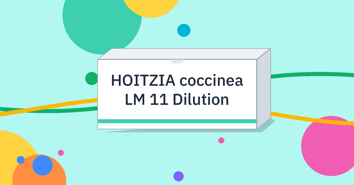 Symbolbild: Packung mit der Aufschrift HOITZIA coccinea LM 11 Dilution (PZN 13554409) – Verfügbarkeit und Bezug in Apotheken in Frankfurt am Main