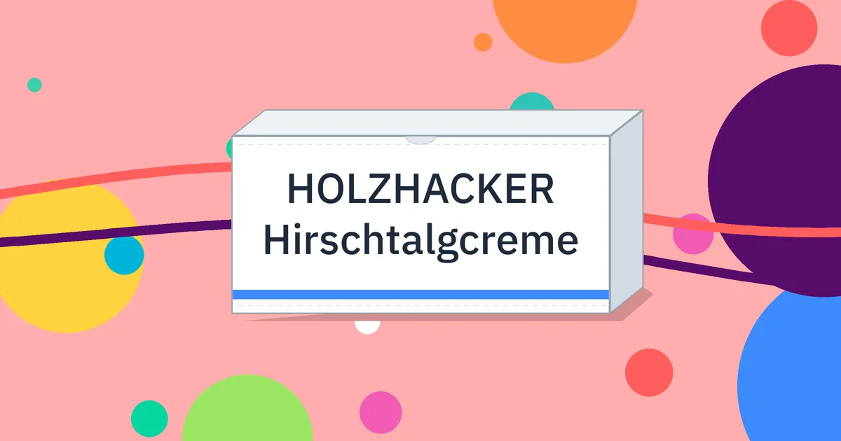 Symbolbild: Packung mit der Aufschrift HOLZHACKER Hirschtalgcreme (PZN 20892733) – Verfügbarkeit und Bezug in Apotheken in Frankfurt am Main