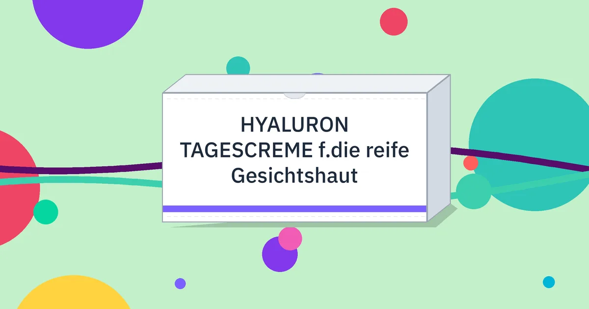 Symbolbild: Packung mit der Aufschrift HYALURON TAGESCREME f.die reife Gesichtshaut (PZN 17272375) – Verfügbarkeit und Bezug in Apotheken in Frankfurt am Main