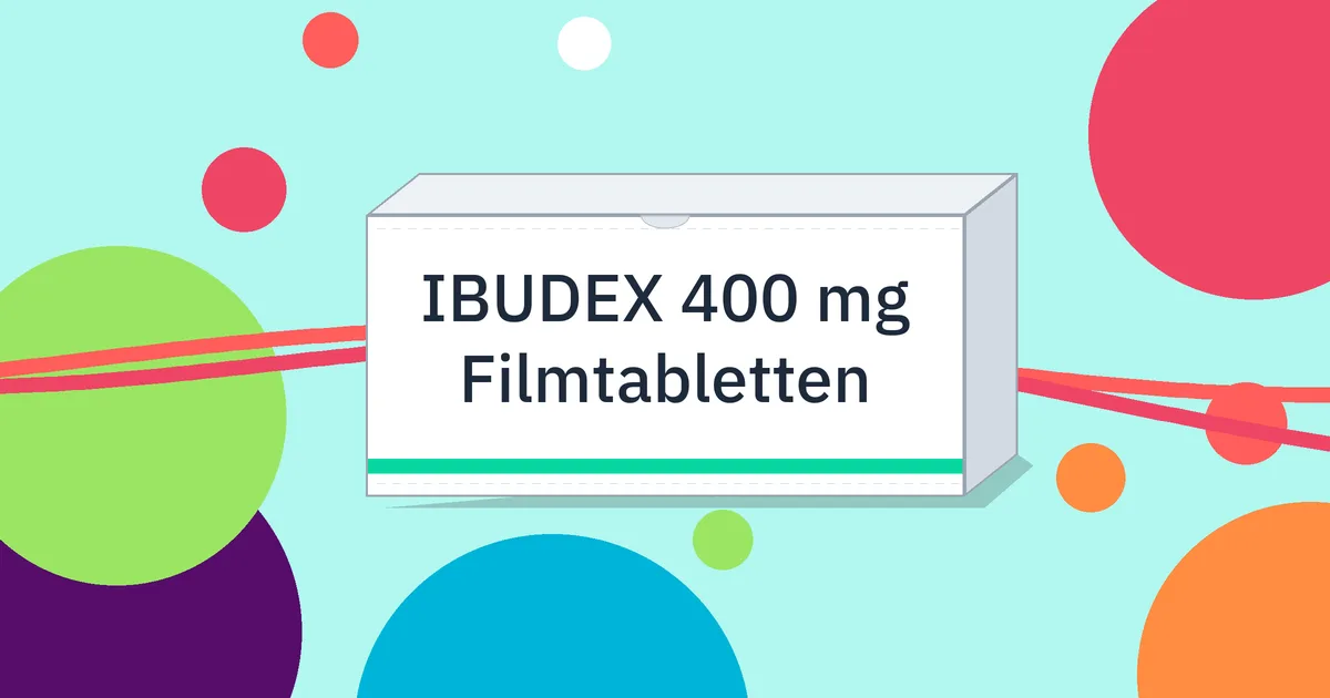 Symbolbild: Packung mit der Aufschrift IBUDEX 400 mg Filmtabletten (PZN 09294670) – Verfügbarkeit und Bezug in Apotheken in Frankfurt am Main