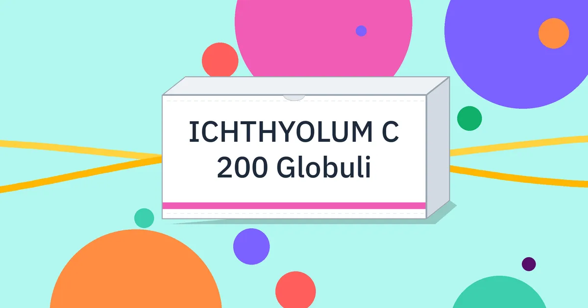 Symbolbild: Packung mit der Aufschrift ICHTHYOLUM C 200 Globuli (PZN 16691590) – Verfügbarkeit und Bezug in Apotheken in Frankfurt am Main