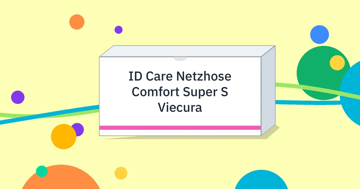 Symbolbild: Packung mit der Aufschrift ID Care Netzhose Comfort Super S Viecura (PZN 19306500) – Verfügbarkeit und Bezug in Apotheken in Frankfurt am Main