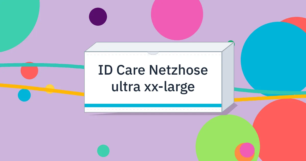 Symbolbild: Packung mit der Aufschrift ID Care Netzhose ultra xx-large (PZN 18834094) – Verfügbarkeit und Bezug in Apotheken in Frankfurt am Main
