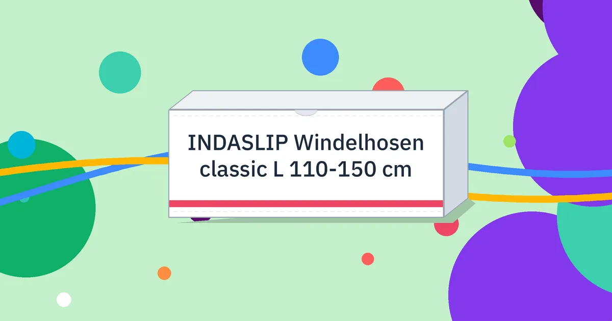 Symbolbild: Packung mit der Aufschrift INDASLIP Windelhosen classic L 110-150 cm (PZN 09922505) – Verfügbarkeit und Bezug in Apotheken in Frankfurt am Main