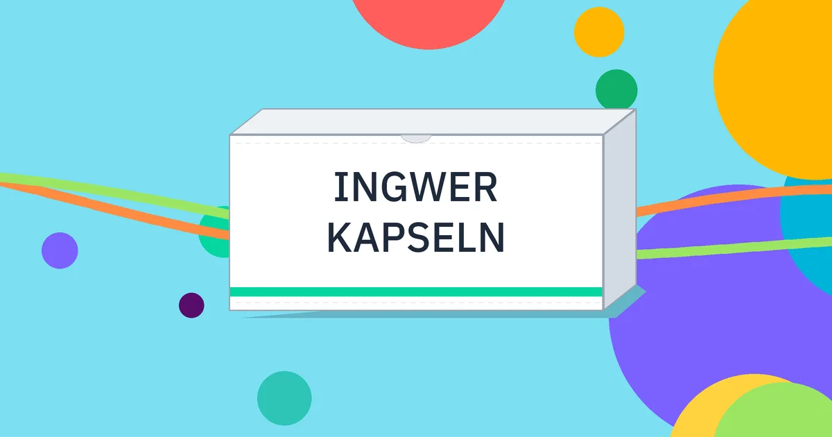 Symbolbild: Packung mit der Aufschrift INGWER KAPSELN (PZN 07749178) – Verfügbarkeit und Bezug in Apotheken in Frankfurt am Main