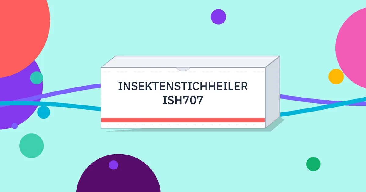Symbolbild: Packung mit der Aufschrift INSEKTENSTICHHEILER ISH707 (PZN 19229372) – Verfügbarkeit und Bezug in Apotheken in Frankfurt am Main