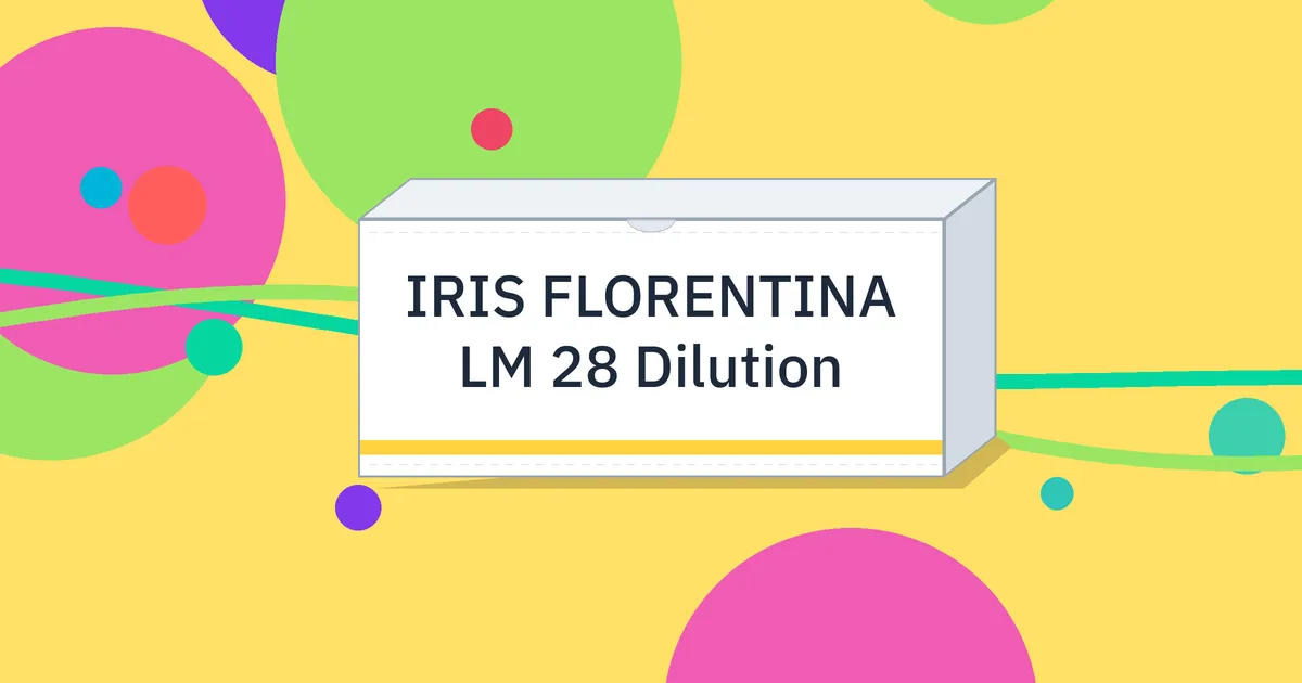 Symbolbild: Packung mit der Aufschrift IRIS FLORENTINA LM 28 Dilution (PZN 13561119) – Verfügbarkeit und Bezug in Apotheken in Frankfurt am Main