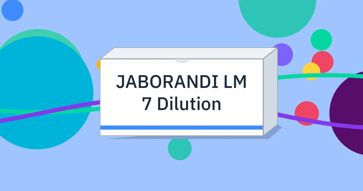 Symbolbild: Packung mit der Aufschrift JABORANDI LM 7 Dilution (PZN 12915199) – Verfügbarkeit und Bezug in Apotheken in Frankfurt am Main