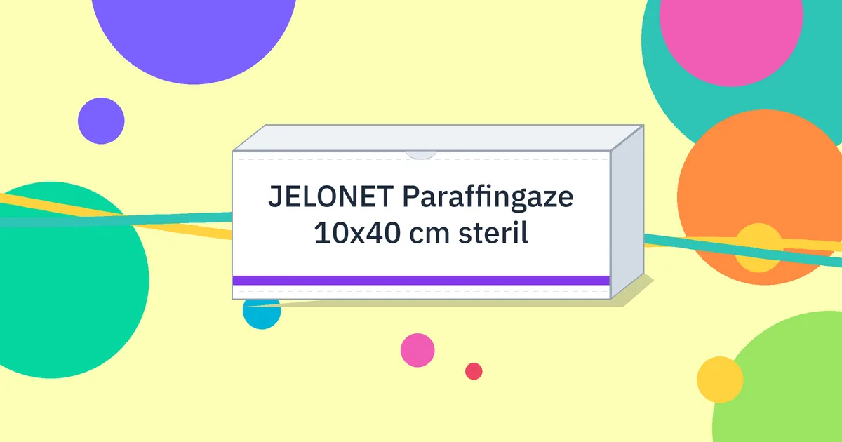 Symbolbild: Packung mit der Aufschrift JELONET Paraffingaze 10x40 cm steril (PZN 17832029) – Verfügbarkeit und Bezug in Apotheken in Frankfurt am Main