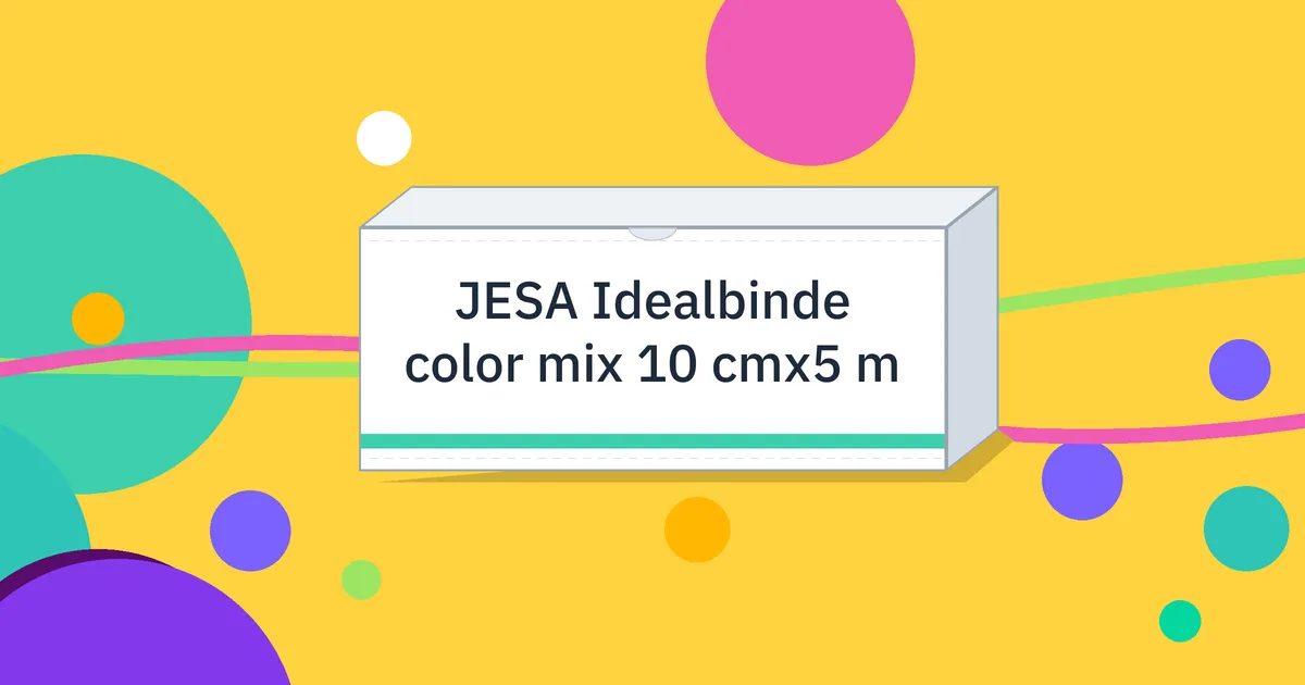 Symbolbild: Packung mit der Aufschrift JESA Idealbinde color mix 10 cmx5 m (PZN 10980867) – Verfügbarkeit und Bezug in Apotheken in Frankfurt am Main