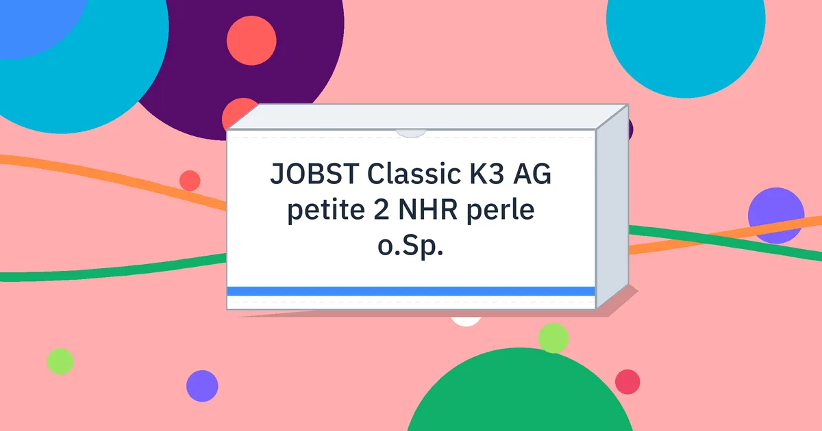 Symbolbild: Packung mit der Aufschrift JOBST Classic K3 AG petite 2 NHR perle o.Sp. (PZN 13160053) – Verfügbarkeit und Bezug in Apotheken in Frankfurt am Main