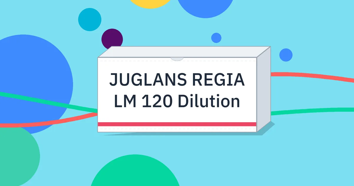 Symbolbild: Packung mit der Aufschrift JUGLANS REGIA LM 120 Dilution (PZN 12916431) – Verfügbarkeit und Bezug in Apotheken in Frankfurt am Main