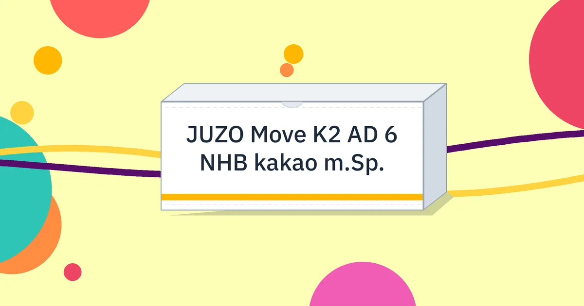 Symbolbild: Packung mit der Aufschrift JUZO Move K2 AD 6 NHB kakao m.Sp. (PZN 18539231) – Verfügbarkeit und Bezug in Apotheken in Frankfurt am Main
