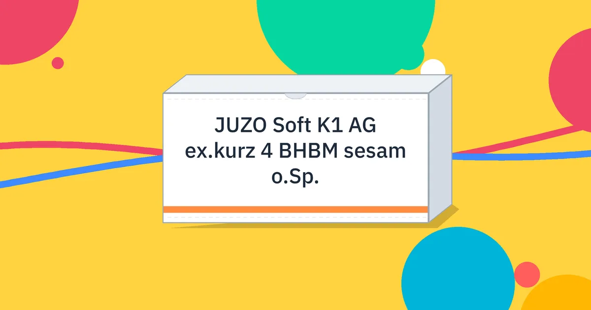 Symbolbild: Packung mit der Aufschrift JUZO Soft K1 AG ex.kurz 4 BHBM sesam o.Sp. (PZN 14858264) – Verfügbarkeit und Bezug in Apotheken in Frankfurt am Main