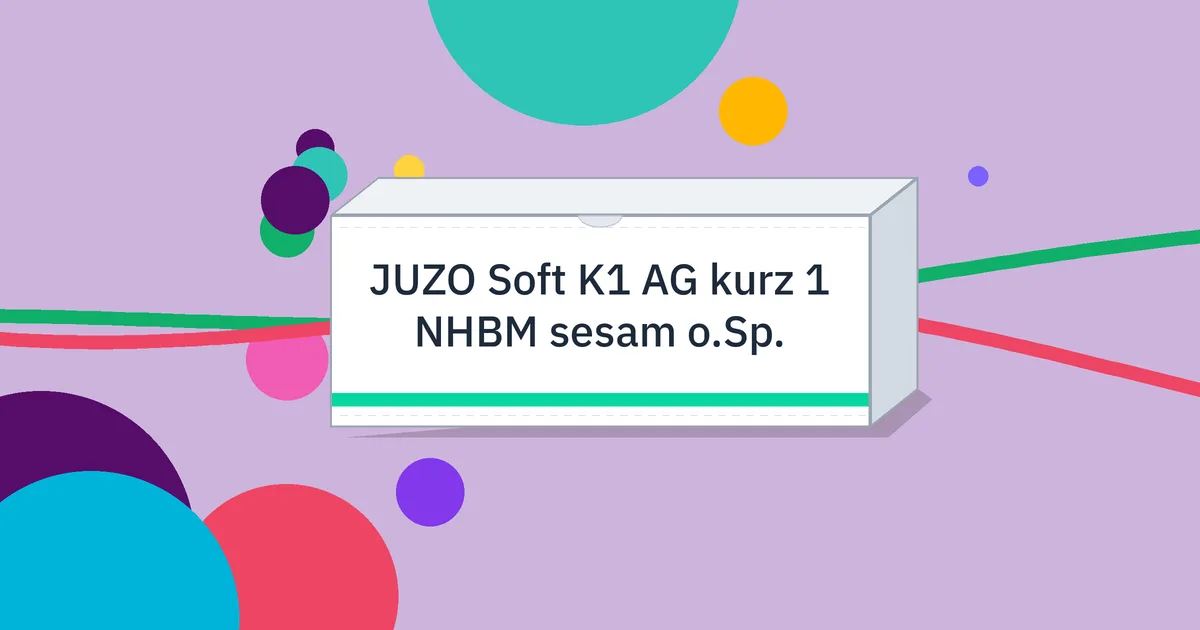 Symbolbild: Packung mit der Aufschrift JUZO Soft K1 AG kurz 1 NHBM sesam o.Sp. (PZN 14995179) – Verfügbarkeit und Bezug in Apotheken in Frankfurt am Main