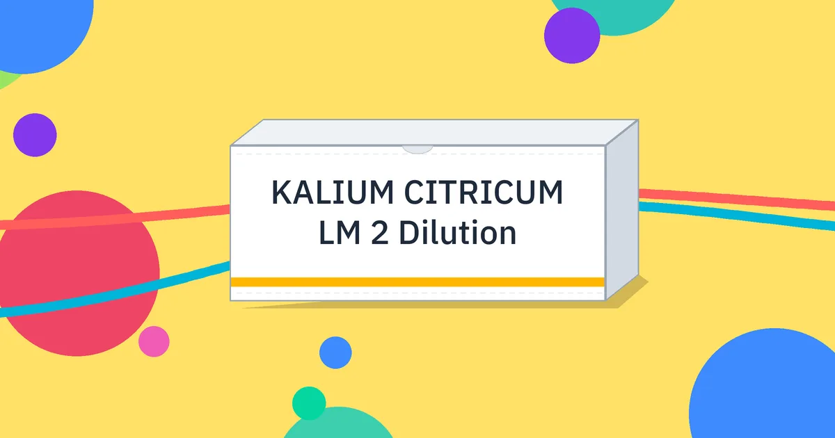 Symbolbild: Packung mit der Aufschrift KALIUM CITRICUM LM 2 Dilution (PZN 12920036) – Verfügbarkeit und Bezug in Apotheken in Frankfurt am Main