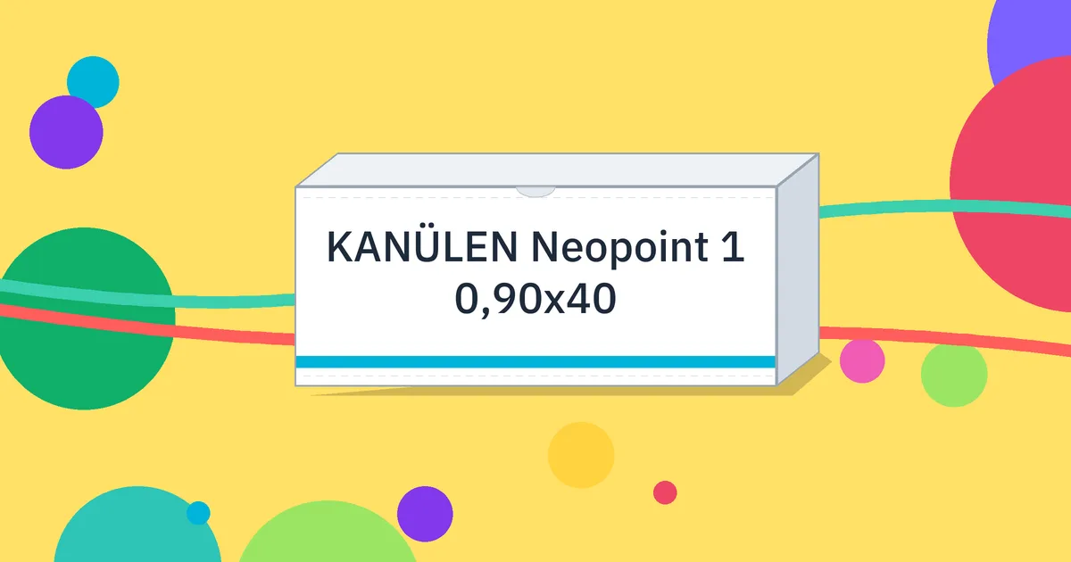 Symbolbild: Packung mit der Aufschrift KANÜLEN Neopoint 1 0,90x40 (PZN 04398620) – Verfügbarkeit und Bezug in Apotheken in Frankfurt am Main