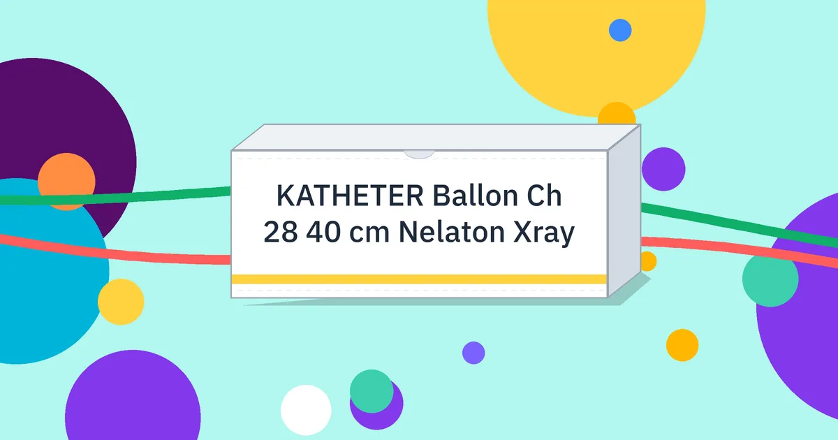 Symbolbild: Packung mit der Aufschrift KATHETER Ballon Ch 28 40 cm Nelaton Xray (PZN 01966153) – Verfügbarkeit und Bezug in Apotheken in Frankfurt am Main