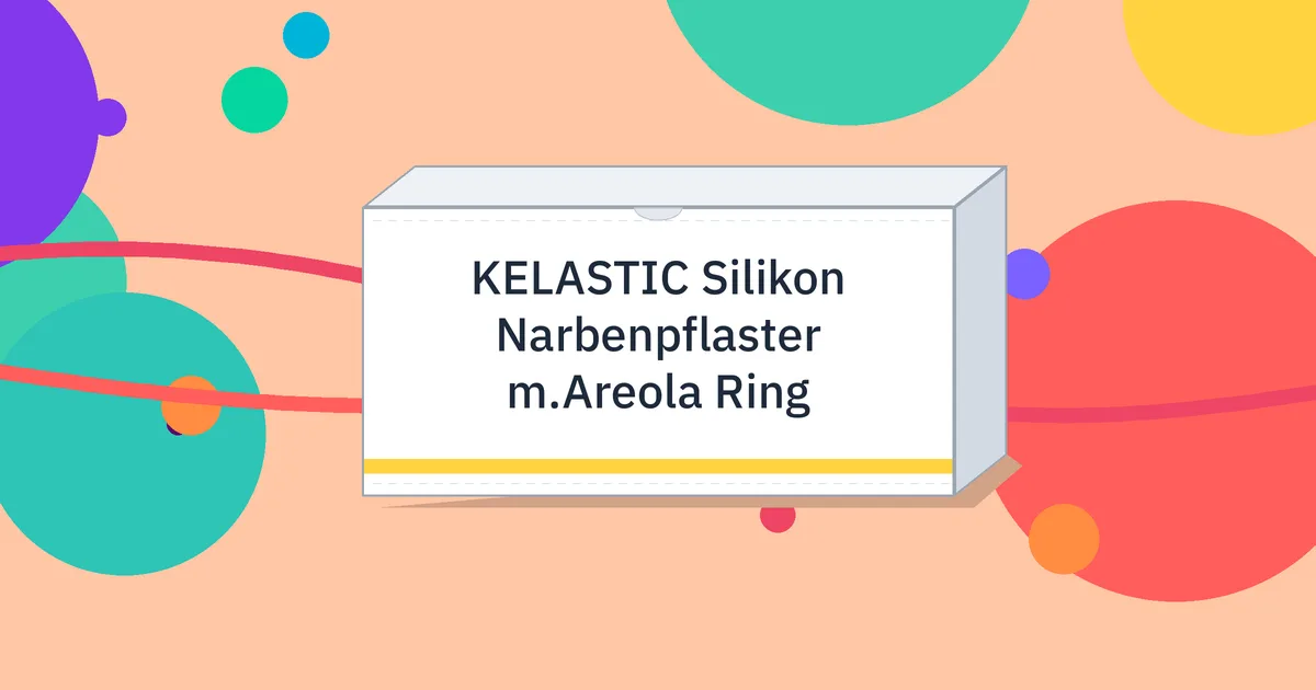 Symbolbild: Packung mit der Aufschrift KELASTIC Silikon Narbenpflaster m.Areola Ring (PZN 15578874) – Verfügbarkeit und Bezug in Apotheken in Frankfurt am Main