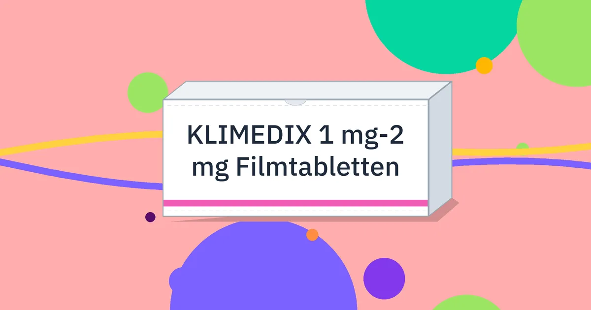 Symbolbild: Packung mit der Aufschrift KLIMEDIX 1 mg-2 mg Filmtabletten (PZN 17298363) – Verfügbarkeit und Bezug in Apotheken in Frankfurt am Main