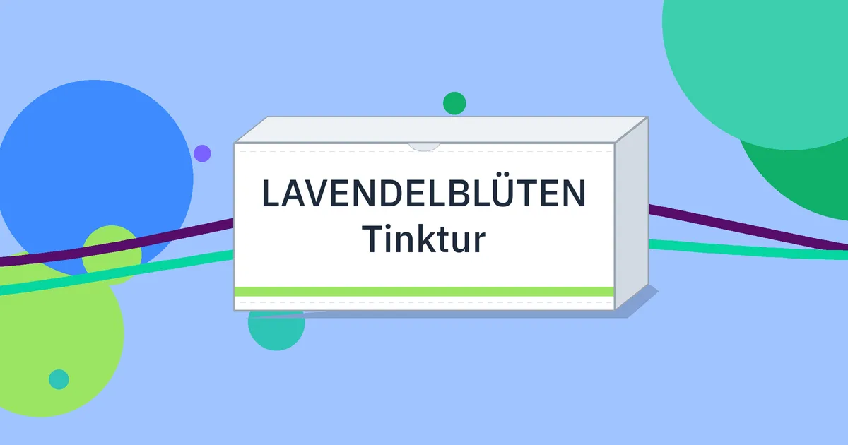Symbolbild: Packung mit der Aufschrift LAVENDELBLÜTEN Tinktur (PZN 18880326) – Verfügbarkeit und Bezug in Apotheken in Frankfurt am Main