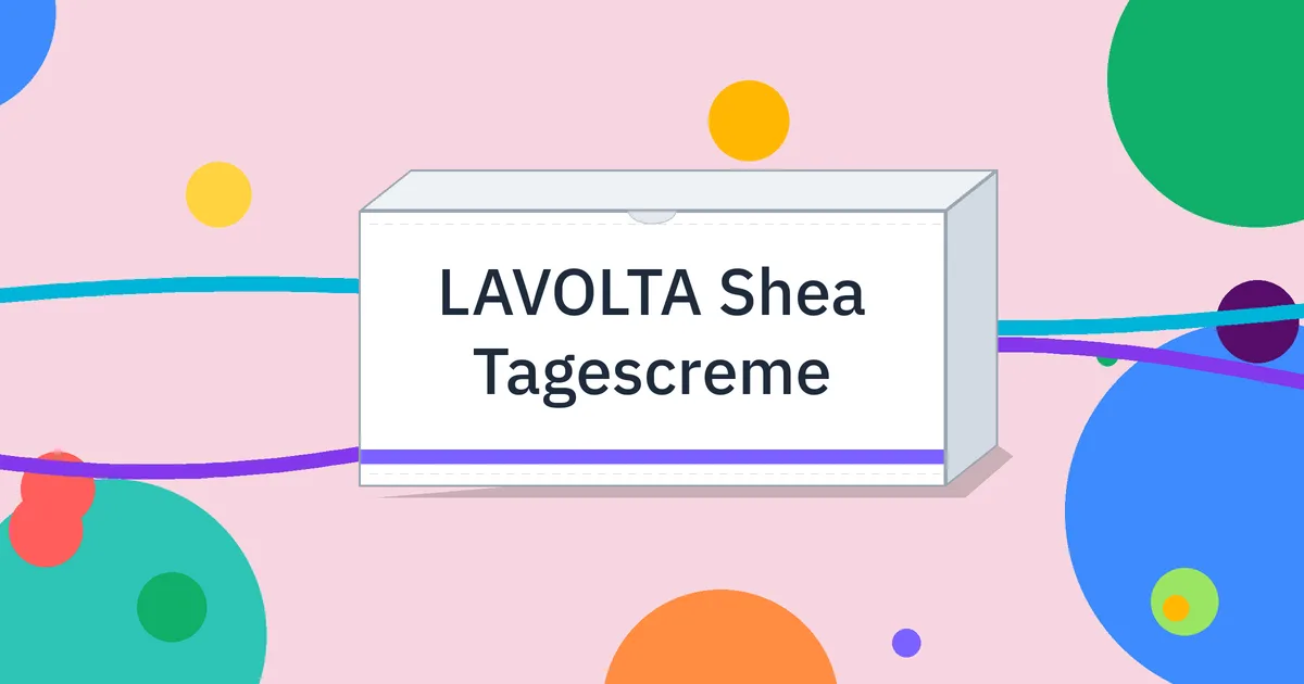 Symbolbild: Packung mit der Aufschrift LAVOLTA Shea Tagescreme (PZN 07761707) – Verfügbarkeit und Bezug in Apotheken in Frankfurt am Main