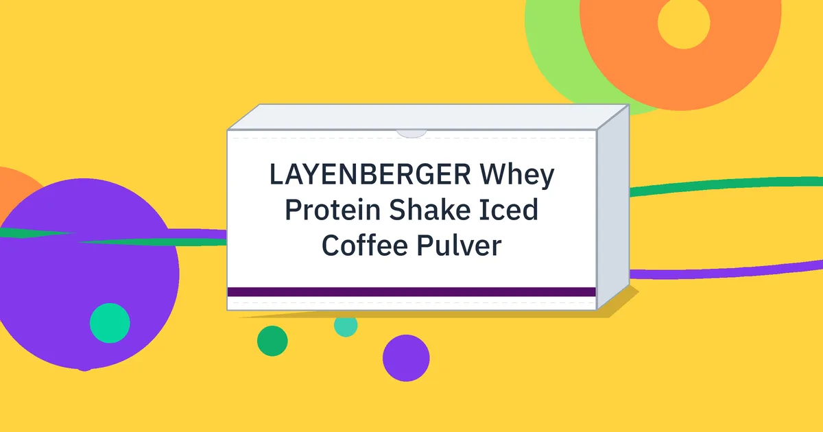 Symbolbild: Packung mit der Aufschrift LAYENBERGER Whey Protein Shake Iced Coffee Pulver (PZN 18071006) – Verfügbarkeit und Bezug in Apotheken in Frankfurt am Main