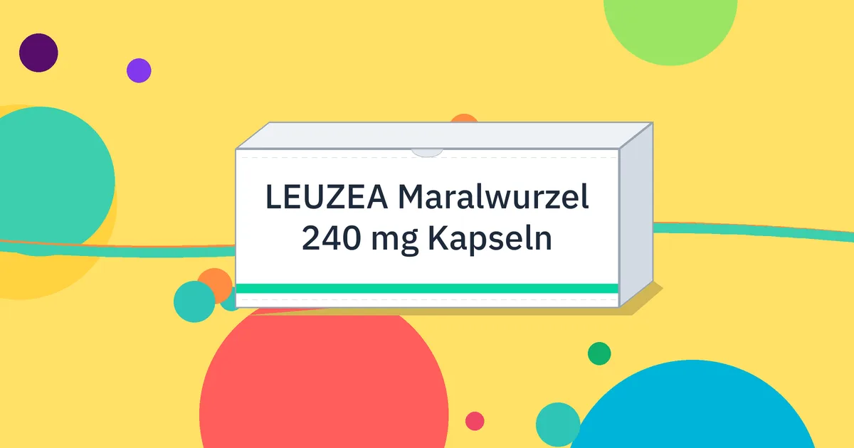 Symbolbild: Packung mit der Aufschrift LEUZEA Maralwurzel 240 mg Kapseln (PZN 19967667) – Verfügbarkeit und Bezug in Apotheken in Frankfurt am Main
