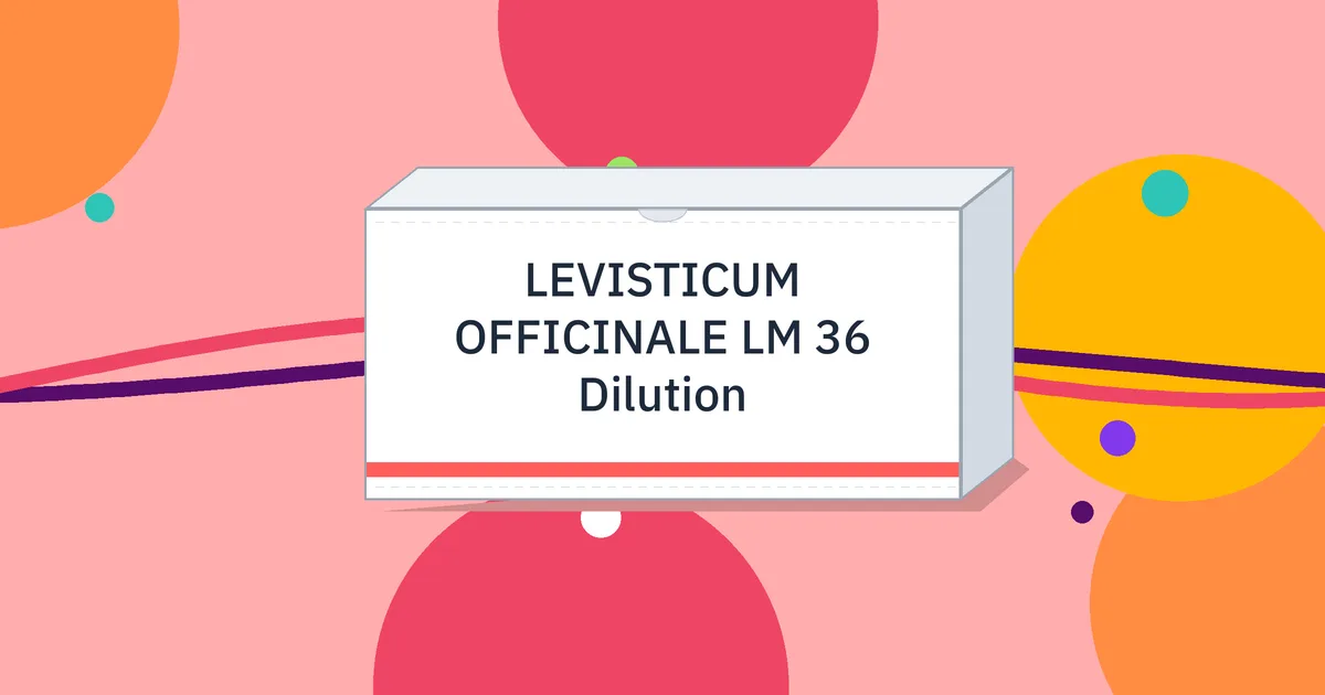 Symbolbild: Packung mit der Aufschrift LEVISTICUM OFFICINALE LM 36 Dilution (PZN 13528487) – Verfügbarkeit und Bezug in Apotheken in Frankfurt am Main