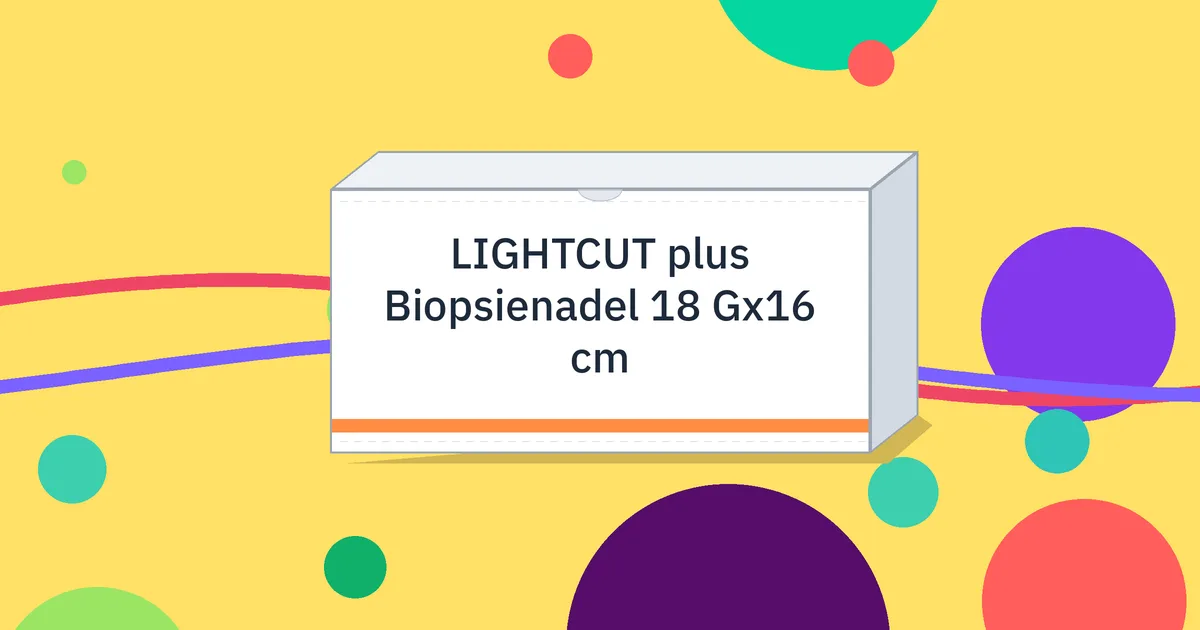 Symbolbild: Packung mit der Aufschrift LIGHTCUT plus Biopsienadel 18 Gx16 cm (PZN 16922115) – Verfügbarkeit und Bezug in Apotheken in Frankfurt am Main