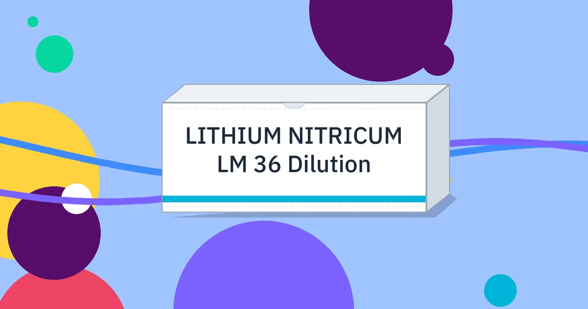 Symbolbild: Packung mit der Aufschrift LITHIUM NITRICUM LM 36 Dilution (PZN 12932683) – Verfügbarkeit und Bezug in Apotheken in Frankfurt am Main