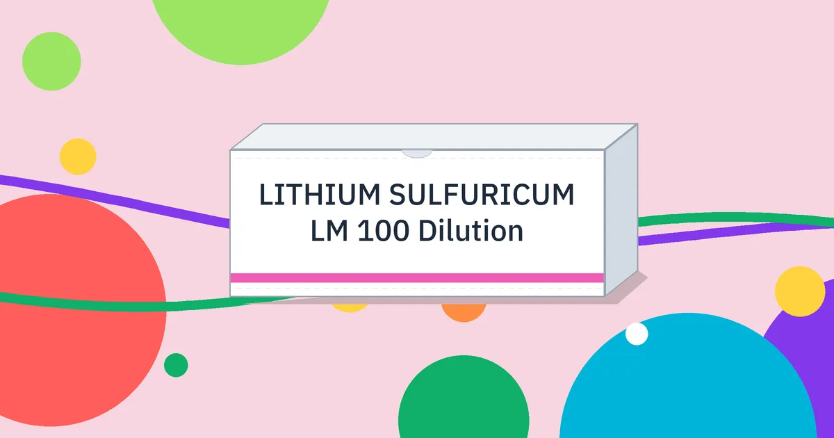 Symbolbild: Packung mit der Aufschrift LITHIUM SULFURICUM LM 100 Dilution (PZN 12933234) – Verfügbarkeit und Bezug in Apotheken in Frankfurt am Main