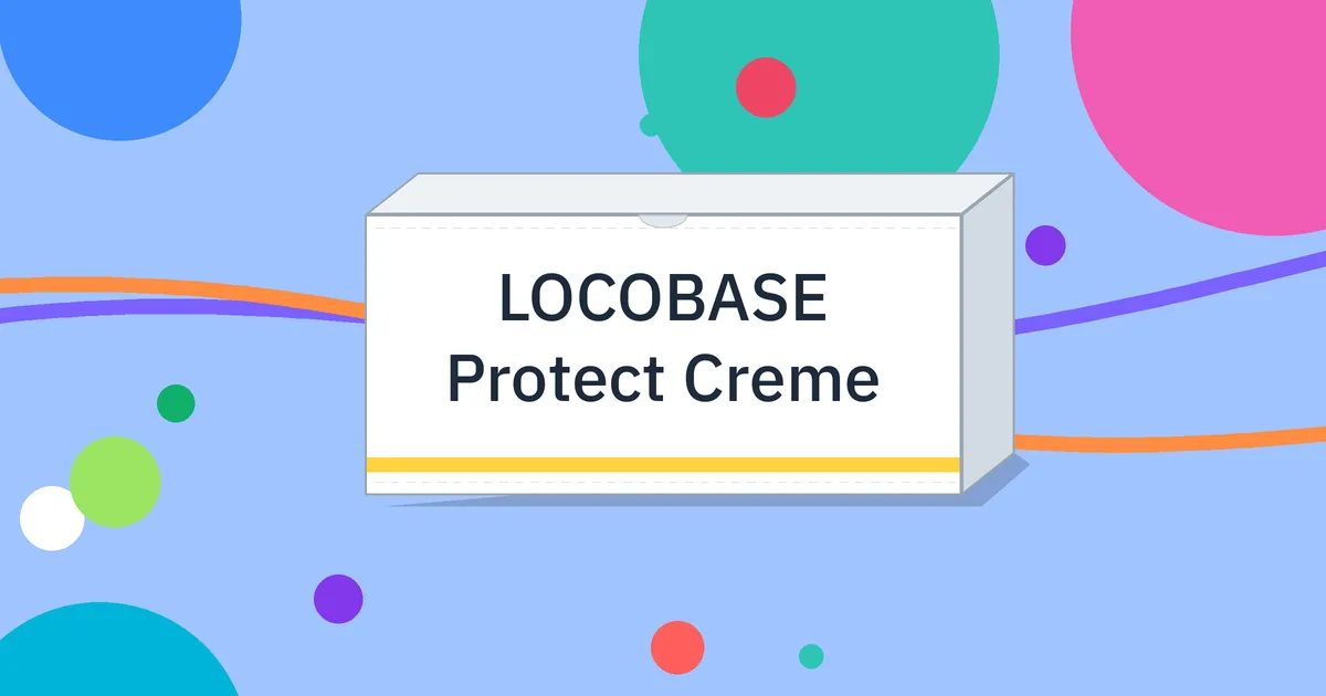 Symbolbild: Packung mit der Aufschrift LOCOBASE Protect Creme (PZN 19431889) – Verfügbarkeit und Bezug in Apotheken in Frankfurt am Main
