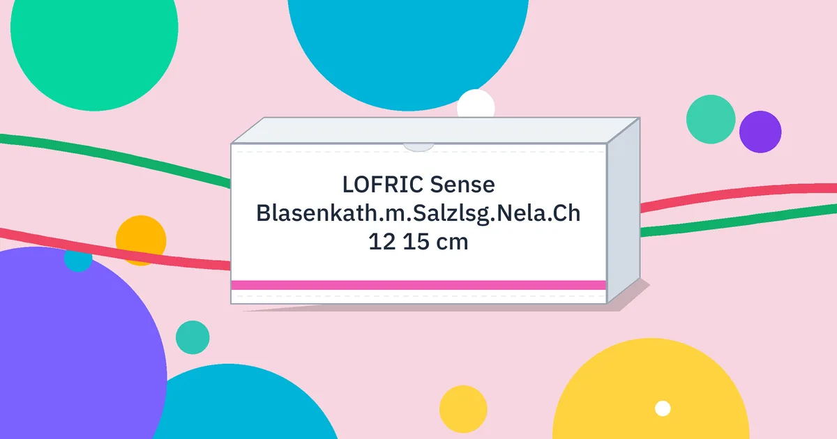 Symbolbild: Packung mit der Aufschrift LOFRIC Sense Blasenkath.m.Salzlsg.Nela.Ch 12 15 cm (PZN 16672606) – Verfügbarkeit und Bezug in Apotheken in Frankfurt am Main