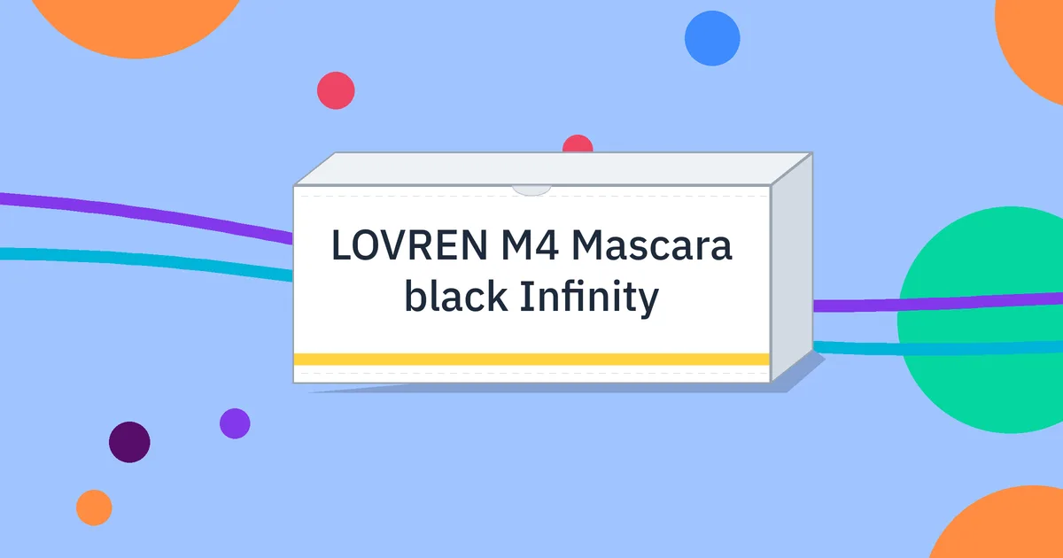 Symbolbild: Packung mit der Aufschrift LOVREN M4 Mascara black Infinity (PZN 19819323) – Verfügbarkeit und Bezug in Apotheken in Frankfurt am Main