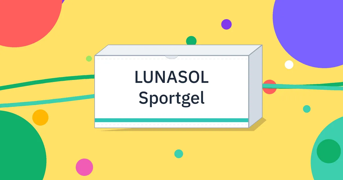 Symbolbild: Packung mit der Aufschrift LUNASOL Sportgel (PZN 19755936) – Verfügbarkeit und Bezug in Apotheken in Frankfurt am Main