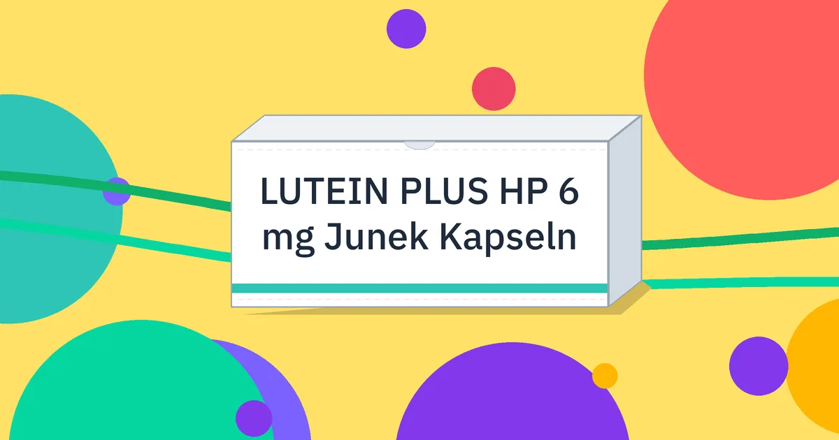 Symbolbild: Packung mit der Aufschrift LUTEIN PLUS HP 6 mg Junek Kapseln (PZN 00137420) – Verfügbarkeit und Bezug in Apotheken in Frankfurt am Main