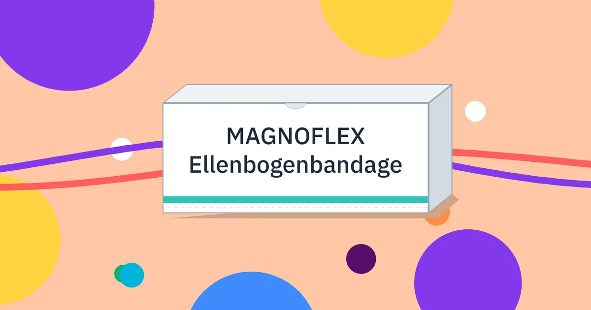 Symbolbild: Packung mit der Aufschrift MAGNOFLEX Ellenbogenbandage (PZN 01345089) – Verfügbarkeit und Bezug in Apotheken in Frankfurt am Main