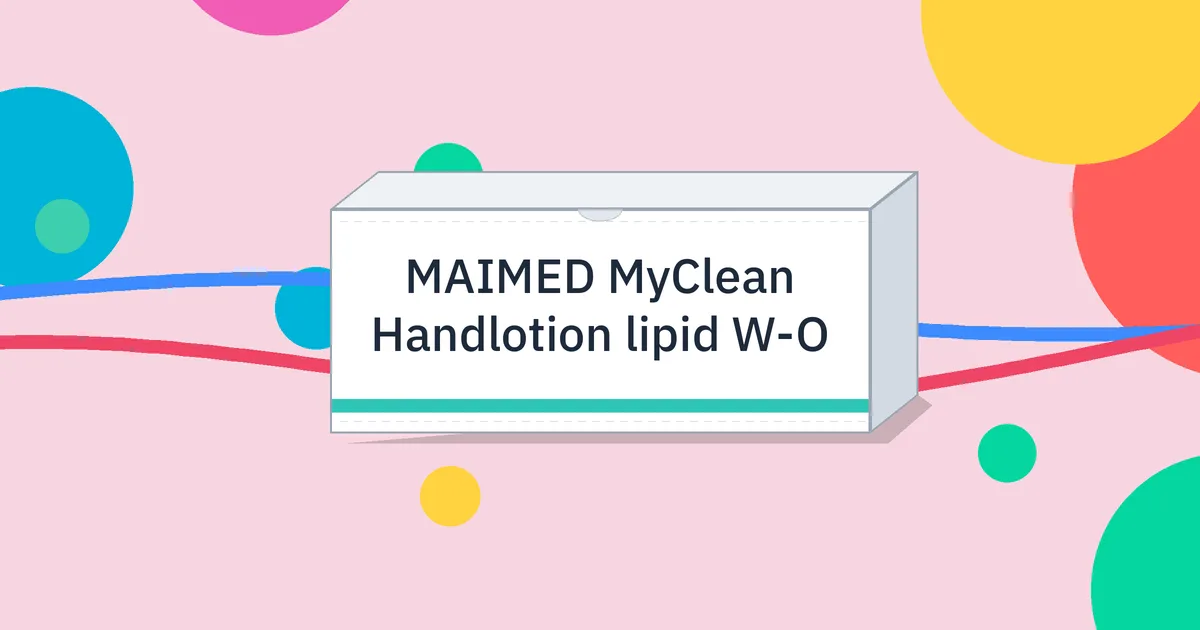 Symbolbild: Packung mit der Aufschrift MAIMED MyClean Handlotion lipid W-O (PZN 01143411) – Verfügbarkeit und Bezug in Apotheken in Frankfurt am Main