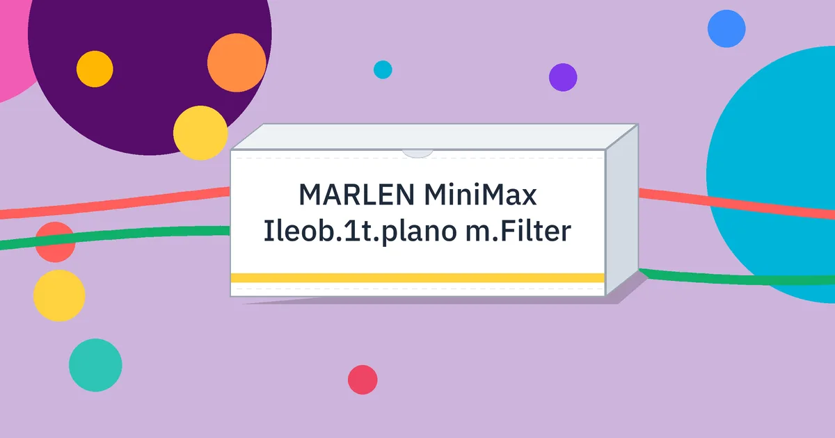 Symbolbild: Packung mit der Aufschrift MARLEN MiniMax Ileob.1t.plano m.Filter (PZN 09937501) – Verfügbarkeit und Bezug in Apotheken in Frankfurt am Main