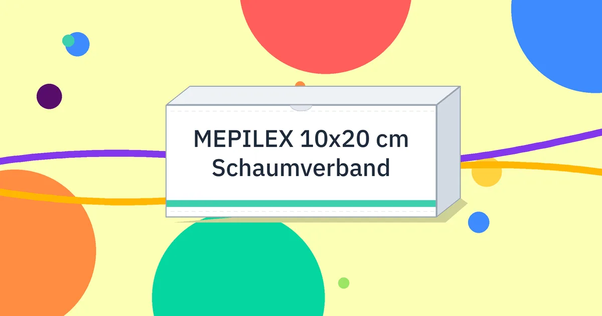 Symbolbild: Packung mit der Aufschrift MEPILEX 10x20 cm Schaumverband (PZN 16360255) – Verfügbarkeit und Bezug in Apotheken in Frankfurt am Main